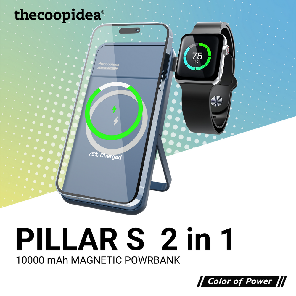 Pillar S 2 in 1 10000MAH Magnetic Powerbank