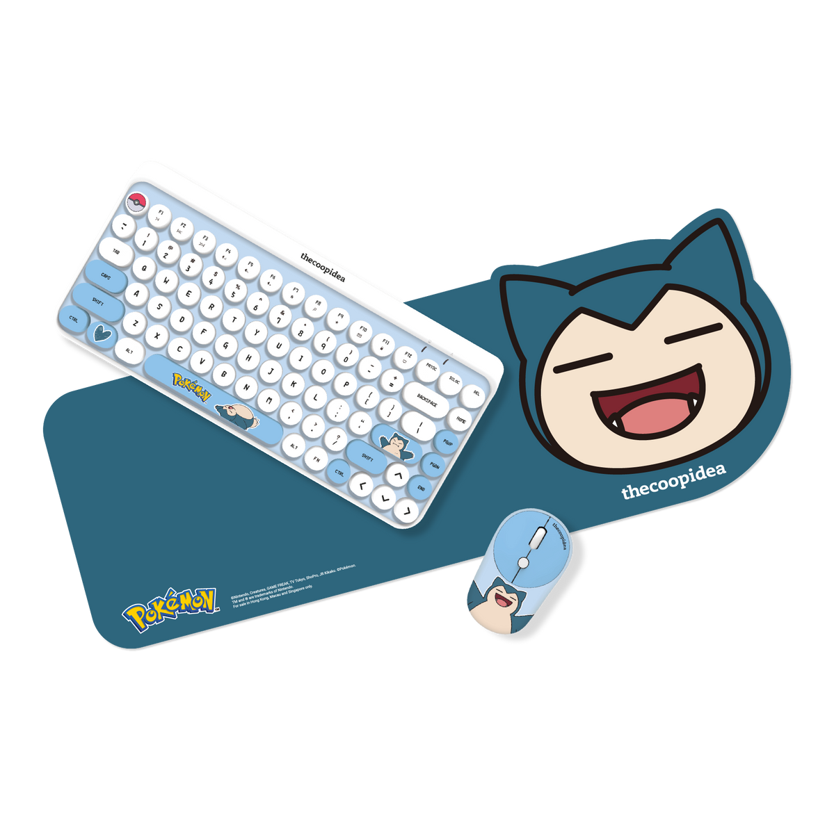 Pokémon TAPPY Wireless Keyboard & Mouse Set - Snorlax | thecoopidea