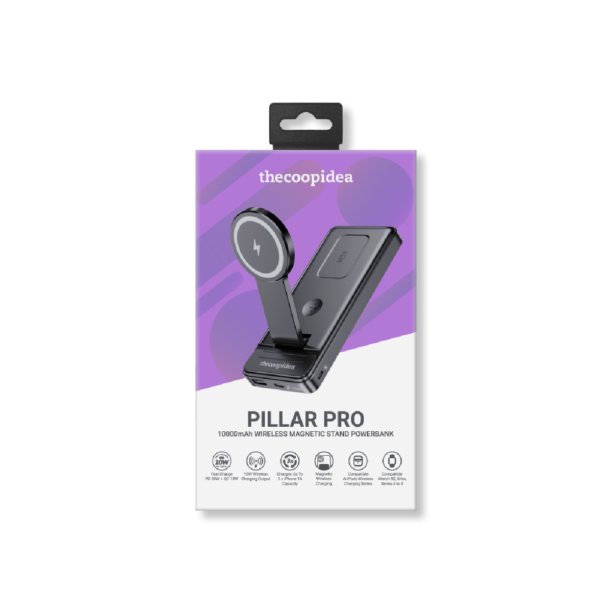 PILLAR PRO 10000mAh Wireless Magnetic Stand Powerbank